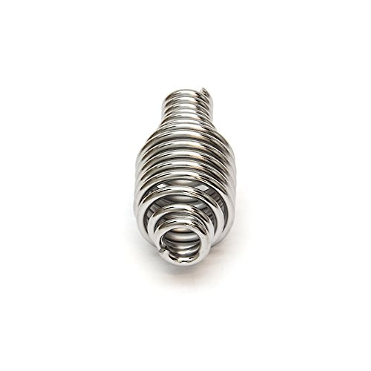 Spring Stove Handle, Chrome Finish, Tapered at one end. Max Diameter: 1-9/16", Length: 3-3/8", Fits 1/2" Rod. for use with BBQ Grills, Smokers, Furnaces, Coal/Wood/Pellet Stoves, Boilers.