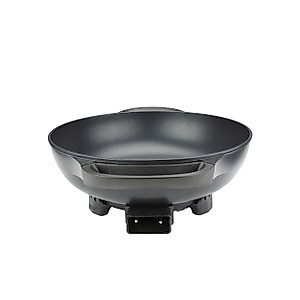 Brentwood Appliances SK-69BK 13-Inch Non-Stick Flat-Bottom Electric Wok Skillet with Vented Glass Lid Other Kitchen Appliances, Normal, Black