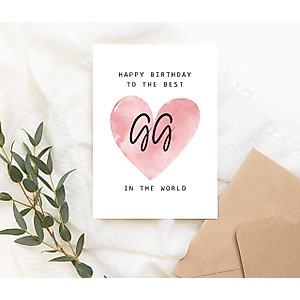 Happy Birthday To The Best Gg In The World Card - Gg Birthday Card - Gg Card - Mother's Day Gift - Happy Birthday Card Happy Birthday Mom