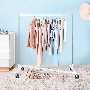 ZenStyle Clothes Rack Z Base Clothing Garment Rack on Wheels Commercial Heavy Duty Rolling Clothing Coat Rack Holder, Holds up to 220 lbs