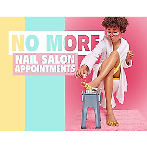 Skywin Shower Shaving Foot Rest - Plastic Shower Stool for Shaving Legs, 3 Pockets Hold Shaving Essentials, 9.27 x 7 x 10 inches (Grey)