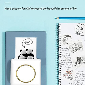 Mini Pocket Printer, Portable Pocket Thermal Printer, Bluetooth Inkless Instant Photo Printer, Small Pocket Thermal Sticker Printer for Kids Birthday, Mini Portable Inkless Pocket Thermal Photo P