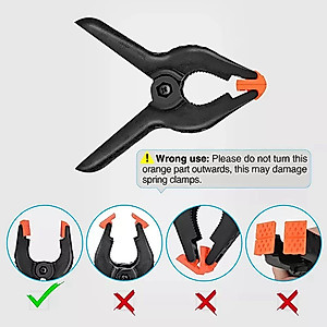 LZYLL 10 Pack Spring Clamps Heavy Duty,6 inch Plastic Clips Clamps for Crafts,Backdrop Clips for Photography,Backdrop Stand,DIY Woodworking,and other Home Improvement Projects