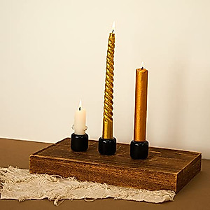 20 Pieces Black Small Candle Holders Ceramic Candle Holder for Rituals, Spells, Vigil, Altar, Witchcraft, Wiccan Supplies