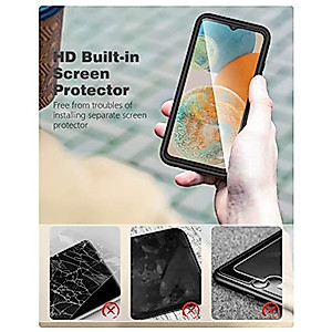 JXVM for Samsung Galaxy A23-5G Case: Dual Layer Silicone Slim Galaxy A23 4G Case - Full Protection Durable Shockproof Protective Cute Cell Phone Cover Black