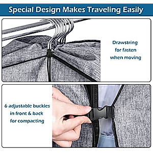 MISSLO Hanging Garment Bags for Travel Suit Bags for Closet Storage 50" Moving Bags for Clothes Dress Cover for Coat, Jacket, Shirt, Clothing