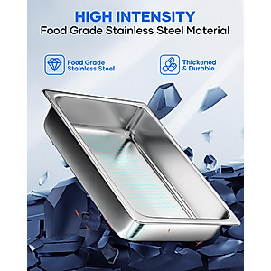 WantJoin Full Size Steam Table Pans,6-Pack 6 Inch Deep Restaurant Steam Table Pans Commercial, Hotel Pan Made of 201 Gauge Stainless Steel