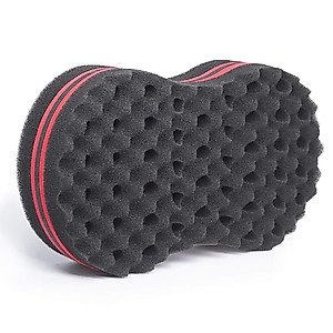 HALLO Big Holes & Big Size Barber Hair Brush Sponge Dreads Locking Twist Afro Curl Coil Wave Hair Care Tool(1 Pack)