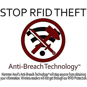 HAMMER ANVIL Los Angeles Slim Minimalist Front Pocket Wallet RFID Protected Black