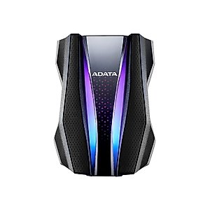 ADATA HD770G 2TB RGB USB 3.2 IP68 Waterproof Dropproof Dustproof External HDD Black (AHD770G-2TU32G1-CBK)