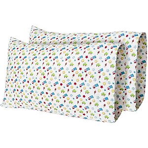 (2 Pack 12x18) 300 Thread Count 100% Cotton Tiny Travels Printed Design Travel Pillowcase Fits MyPillow Go Anywhere Pillow, Travel Size, Toddler Size Pillowcase(Made in The USA!)