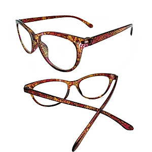 CVVTSPE 3 Pack Reading Glasses Blue Light Blocking Stylish Cat Eye Computer Readers Anti Eyestrain & Glare for Women (Multicolor, 2.5, x)