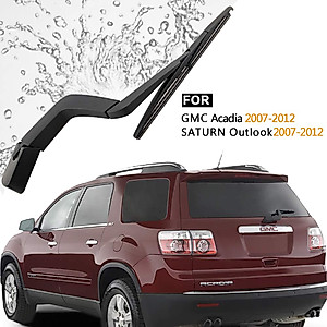 For Genuine 15276248 Window Wiper Arm Set-Replacement For GMC Acadia,Saturn Outlook 2007-2012, Rear Windshield Wiper Arm Blade Assembly-Factory OE Style