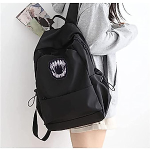 Punk Skull Embroidery Patch Vampire Teeth & Mouth Black Cartoon Embroidered Iron On Patch Sexy Vampire Lips Sticker Craft Fabric Accessory Sewing Jacket Polo T-Shirt Hat Bag Clothing Accessories