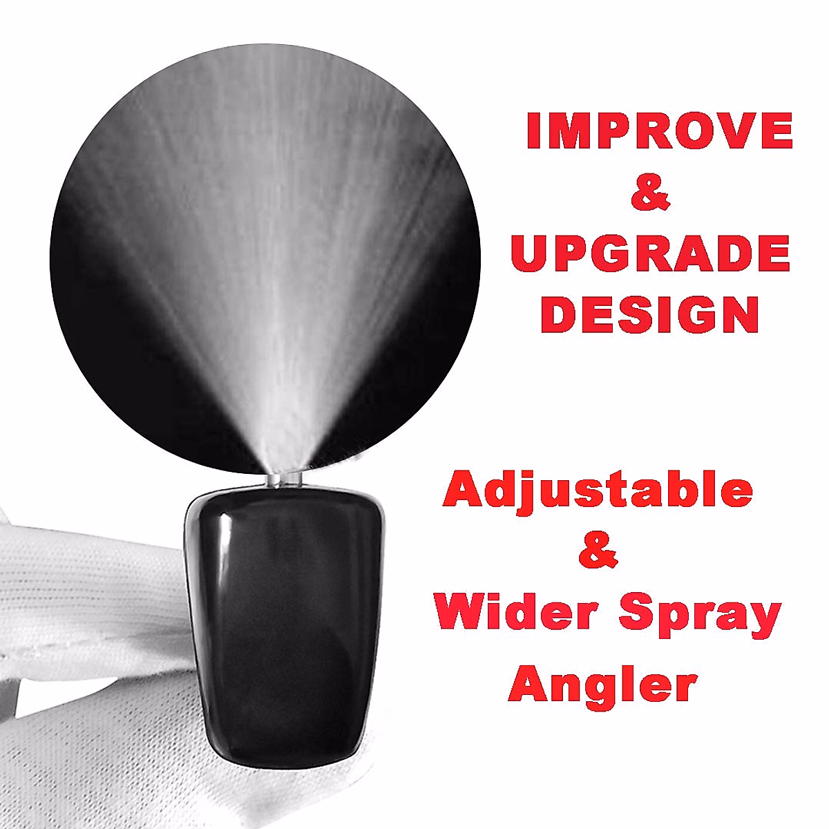 Direct Replacemnt Adjustable Windshield Washer Nozzle Mist Spray Type for 2002-2004 Oldsmobile Bravada, 2002-2009 GMC Envoy, 2002-2009 Chevrolet Trailblazer, Replace OE for 15878745