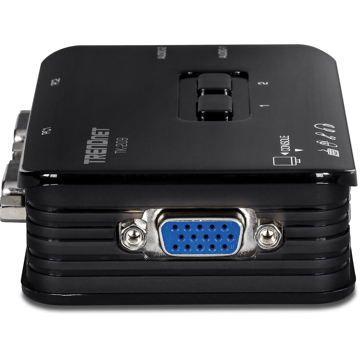 TRENDnet 2-Port USB KVM Switch and Cable Kit with Audio, Manage Two PCs, USB 1.1, Hot-Plug, Auto-Scan, Hot-Keys, Windows & Linux Compliant, TK-209K