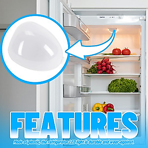 HECASA W11251749 Refrigerator LED Light Lamp Compatible with Whirlpool Refrigerator Replacement for W11549780 W11468934 W11520324 W11449273 - White Lens