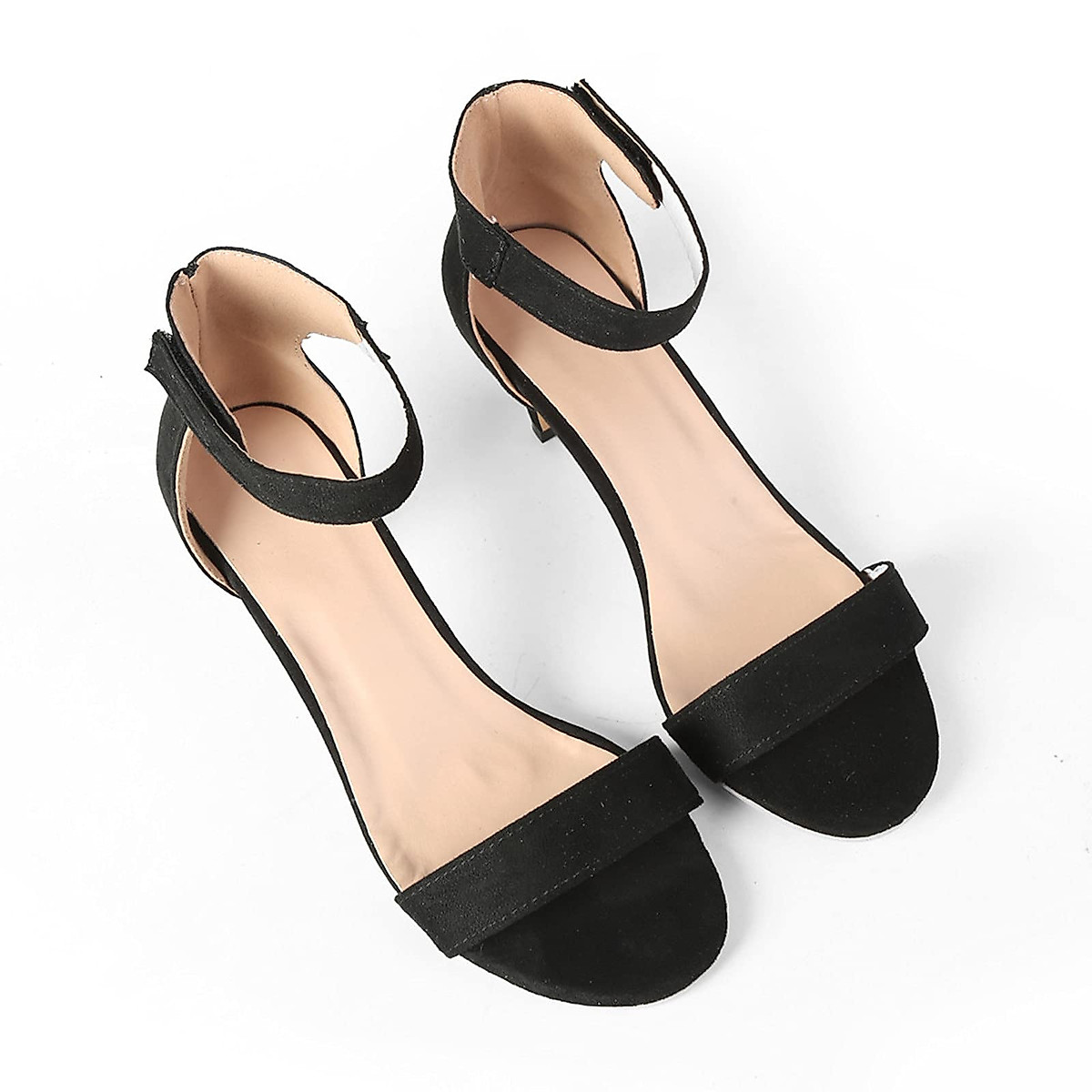 KHIIen Women’s High Stiletto Open Toe Ankle Strap Heels Dress Pump Heel Sandals Fashion Bridal Party Wedding Pump Shoes, black, 38 M EU