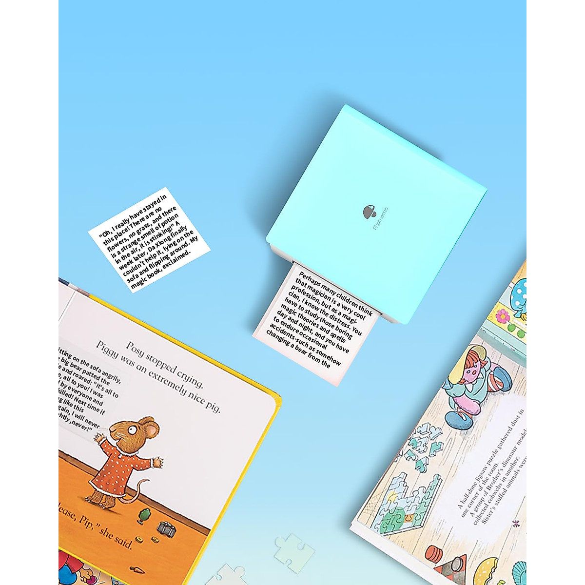 Phomemo Non Adhesive Paper Printer Thermal Paper White for M02 M02S M02 Pro, Black Print on White, 2.08 Inch x 26.2 Feet (53mm x 8m) for Black and White Photos, Planner, Note, Scrapbooking