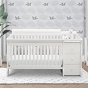 Delta Children Princeton Junction Convertible Crib N Changer, Bianca White