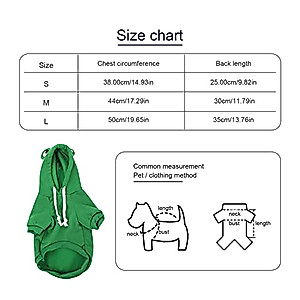 Dog Hoodie Dog Sweatshirt: Dog Hoodie Coat Winter Sweatshirt Frog Style Pet Warm Jacket Warm Puppy Costume Windproof Dog Clothes Soft Sweater Puppy Sweatshirt