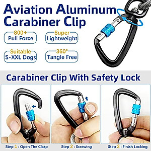 Snagle Paw Dog Tie Out Runner for Yard,Trolley System for Large Dogs, Dog Zipline Aerial Tie Out Cable with 10ft Pulley Runner Line for Dogs Up to 125lbs for Yard or Camping,100ft