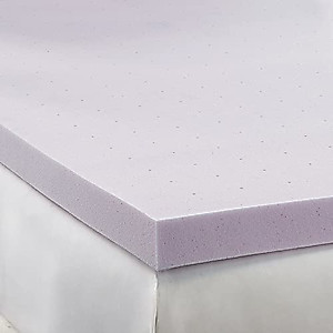 LoftWorks Cool and Fresh 2 inch Lavender Infused Deep Sleep Therapy Extra Soft Foam Mattress Topper, Full,