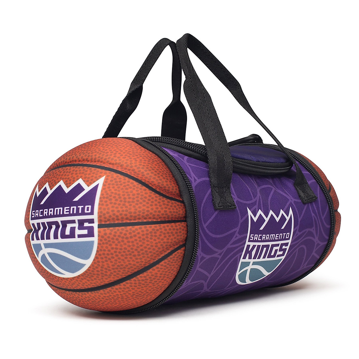 MACCABI ART Official Sacramento Kings Collapsible Insulated Basketball Lunch Bag, 13.4” x 5.75” x 5.75” Purple
