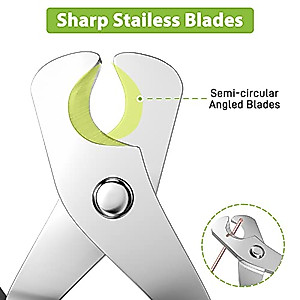 Pecute Cat Nail Clipper with Adjustable Light, Cat Nail Trimmer with Sharp Stainless Steel, Curved Head, LED Pet Nail Clippers for Cats, Kitten, Rabbit, Small Dog, Bird, Ferret, and Small Animals