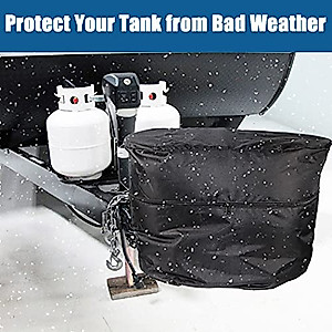 Double 30lb RV Propane Tank Cover, Camper Propane Tank Cover for Travel Trailer