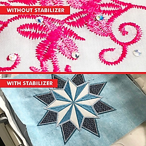 Superpunch Fusible Iron On No Show Mesh Embroidery Stabilizer, 1.5 Oz Lightweight Embroidery Backing Stabilizer-12 Inch x 10 Yard, SuperStable White Stabilizer for Embroidery Machine, Made in USA