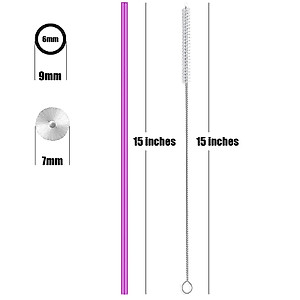 ALINK 15 inch Extra Long Reusable Silicone Straws, 4-Pack Flexible Straws for Stanley 40 oz Tumbler, 1 Gallon Water Bottles, 128 64 30 oz Jug Cup with Cleaning Brush