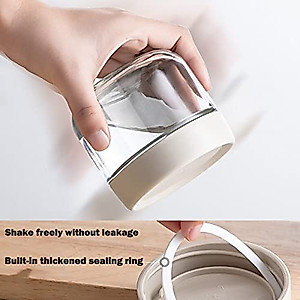 Glass Jar with Scew Lid, Overnight Oats Jars, Condiment Salad Dressing Sauce Meal Prep Containers, 10oz Wide Mouth Food Jars for Baby Food Snacks Sugar Spice, Glass Food Storage Containers Airtight