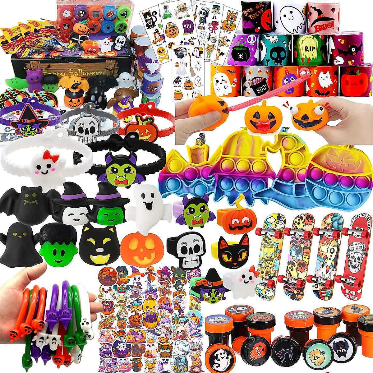 MSOOIIO Premium Halloween Party Favors Toys for kids,Assortment Cute Supplies Toys,School Classroom Rewards, Prizes, Trick or Treat Bag Stuffers