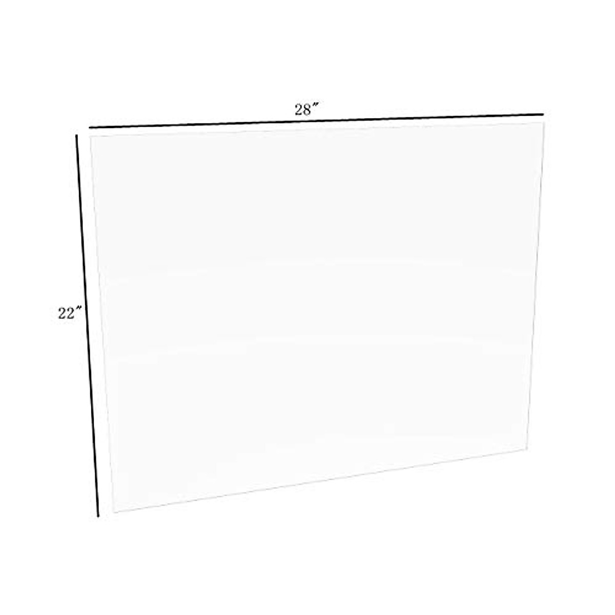 FixtureDisplays® 22x28" Clear Transparent Acyrlic Plexiglass Lucite 1/8" (3mm) Thickness Sneeze Shield DIY Panel 10076-22 * 28"-NF