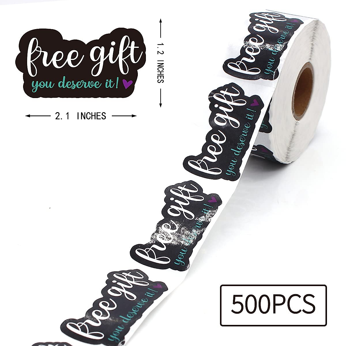 Littlefa You Deserve it Stickers,Happy Mail Stickers,Small Business Stickers,Free Stuff Stickers,Envelopes Seal Stickers,Mail Packaging Sticker for Small Business 500 PCS