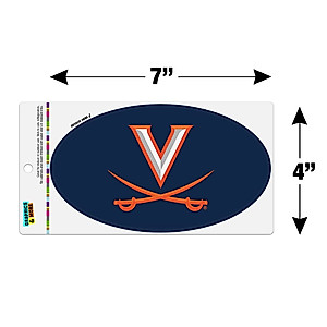 University of Virginia Cavaliers Logo Automotive Car Refrigerator Locker Vinyl Euro Oval Magnet