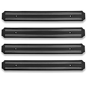 SUMPRI Magnetic Knife Holder (15 Inch X Set Of 4) Magnetic Knife Strip -Strong Powerful Knife Rack Storage Display Organizer-Securely Hang Your Knives On a Multipurpose Kitchen Bar-Safe, Easy Install