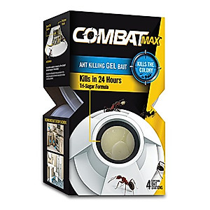 Combat Max Ant Killing Gel Bait Station, Indoor and Outdoor Use, 4 Count