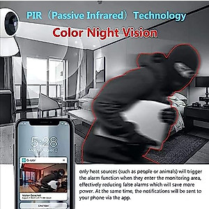 WiFi Camera Indoor Security Camera 2K 5GHz & 2.4GHz Security Camera Cameras for Baby/Elder/Dog/Pet Camera with Phone app Smartphone (1Pcs 64GB SD)