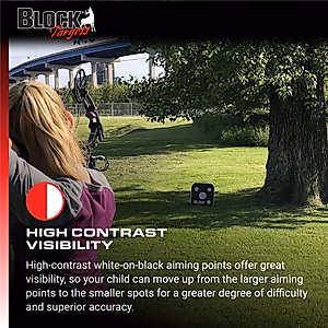 Field Logic Block GenZ XL 20” Youth Archery Arrow Target, Black and White