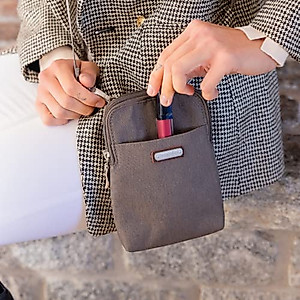 Baggallini Womens - Small Travel Bag With Blocking Sleeves Water-resistant Lightweight Mini Purse Take Two RFID Bryant Crossbody, Portobello Shimmer