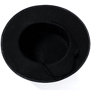 Tigerdoe Spanish Hat - Gaucho Hat - Amish Hat - Black Flat Top Fedora Costume Hats