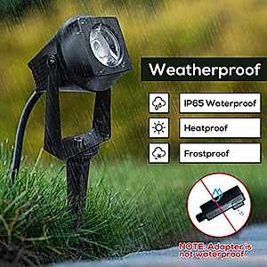FMART LED Landscape Lights 3Wx5 Outdoor Landscape Spotlights, Landscape Lighting COB Waterproof Garden Pathway Lights Walls Trees Flags Spotlights with Spike Stand, 2700K Warm White, 5Pack, UL Plug