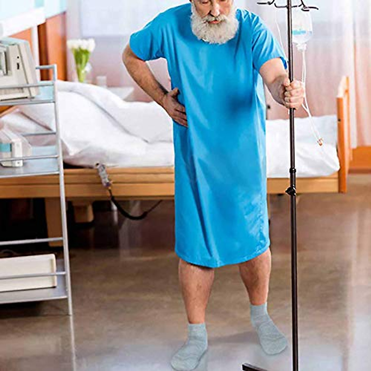 NOVAYARD 5 Pairs Non Slip Socks Non Skid Sticky Grippy Sock Yoga Pilates Hospital Socks Men Women(Black,Large)