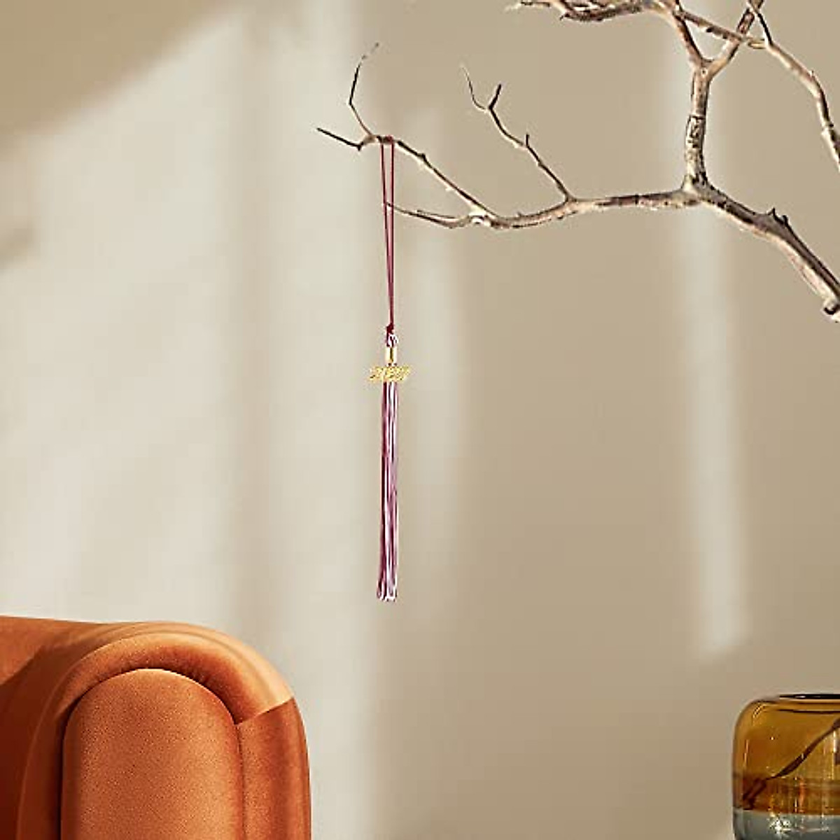 2PCS 2023 Graduation Tassels, 2023 Year Graduation Tassel with Gold 2023 Year Charm, Graduation Hat Decoration Tassel for Graduates, 2023 Tassel for Graduation Party Ceremonies Gift(Maroon and White)