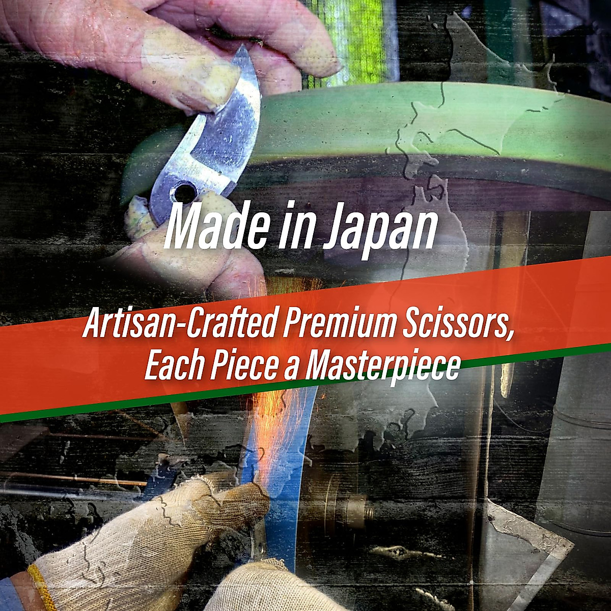 SUIZAN Japanese Trimming Scissors 6” Professional Garden Plant Flower Shears for Gardening Tools