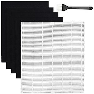 1512HH Filter, Compatible with Coway air Purifier AP-1512HH,AP-1512HH-FP,AP-1518R,AP-1519P filter Set 1 True HEPA Replacement Filter, With 4 Carbon Filters for AP1512HH Air Purifiers 3304899