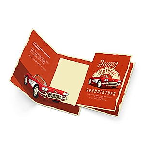 Prime Greetings Birthday Card For Grandpa (Grandfather), Made in America, Eco-Friendly, Thick Card Stock with Premium Envelope 5in x 7.75in, Packaged in Protective Mailer