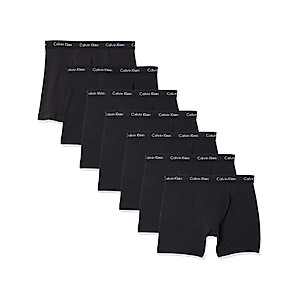 Calvin Klein Men's Cotton Stretch 7-Pack Boxer Brief, 7 Black, M